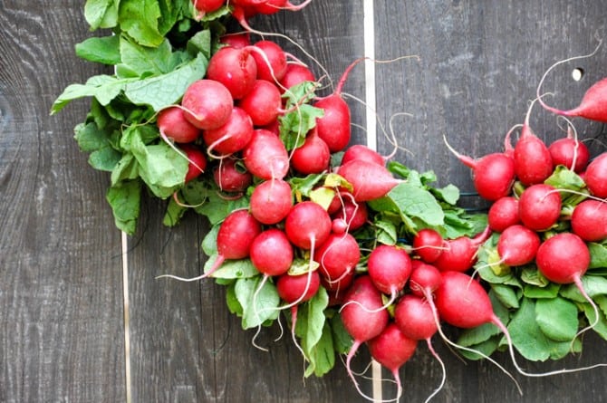 California Radish Wreath - California Grown