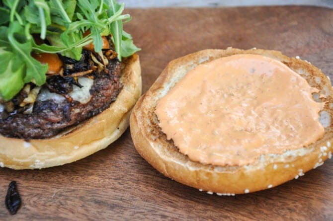 California Classic Burger featuring Harris Ranch Beef - California Grown