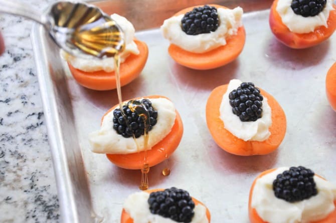 Simple Stuffed Apricots: Apricot Blackberry Jewels - California Grown