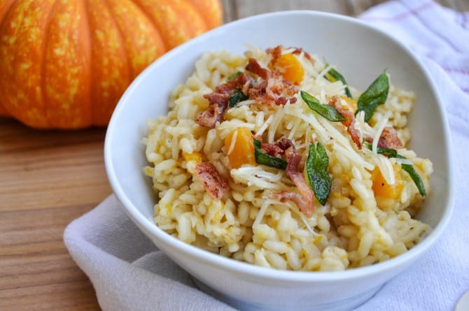 Pumpkin Risotto with Sage and Bacon - California Grown