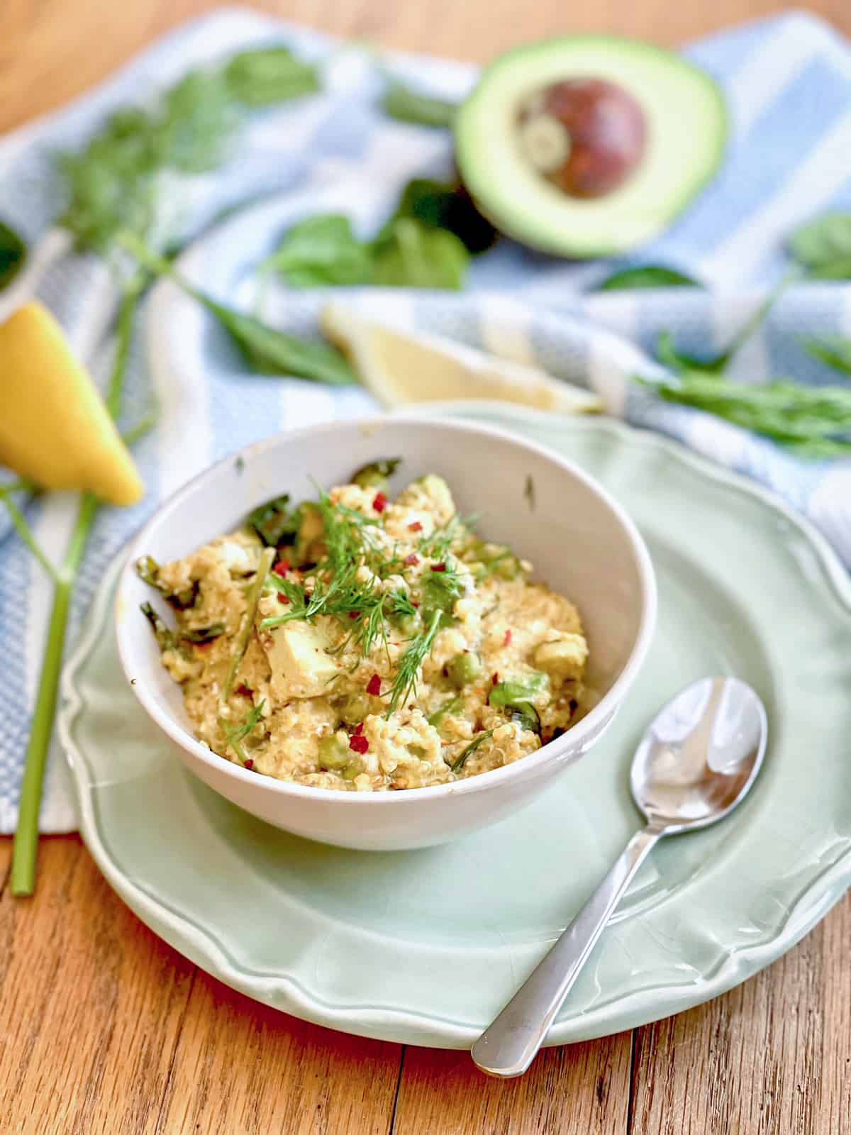 Greek-Inspired Spring Quinoa Salad | Kyra, Kyra's Bake Shop | CA Grown