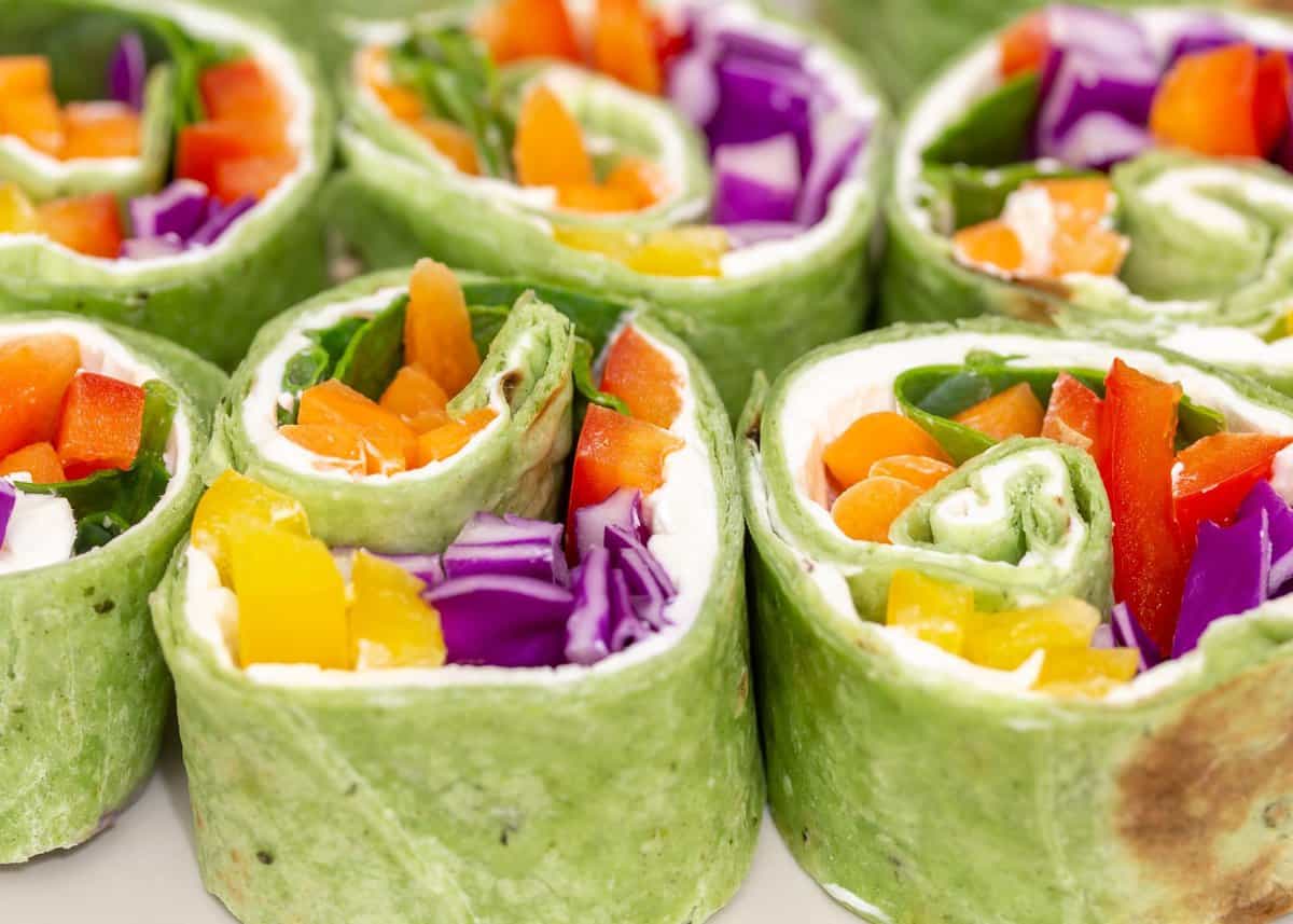 A Simple Recipe for Rainbow Vegetable Wraps - California Grown