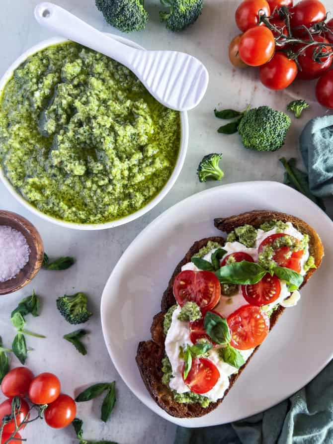 Broccoli Pesto - From Jessica of Big Delicious Life - California Grown
