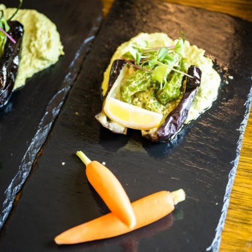 Chef Hany Ali's Fire Roasted Eggplant & Blistered Shishito Peppers ...