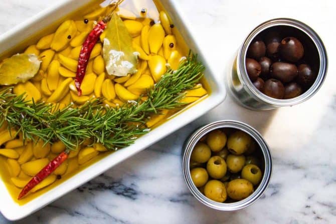 The Easiest Olive Recipe: How To Make Garlic Confit Stuffed Olives ...