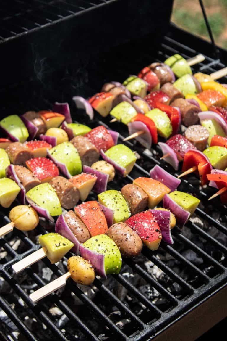 An Easy Recipe for Skewers with Apples & Onion - California Grown