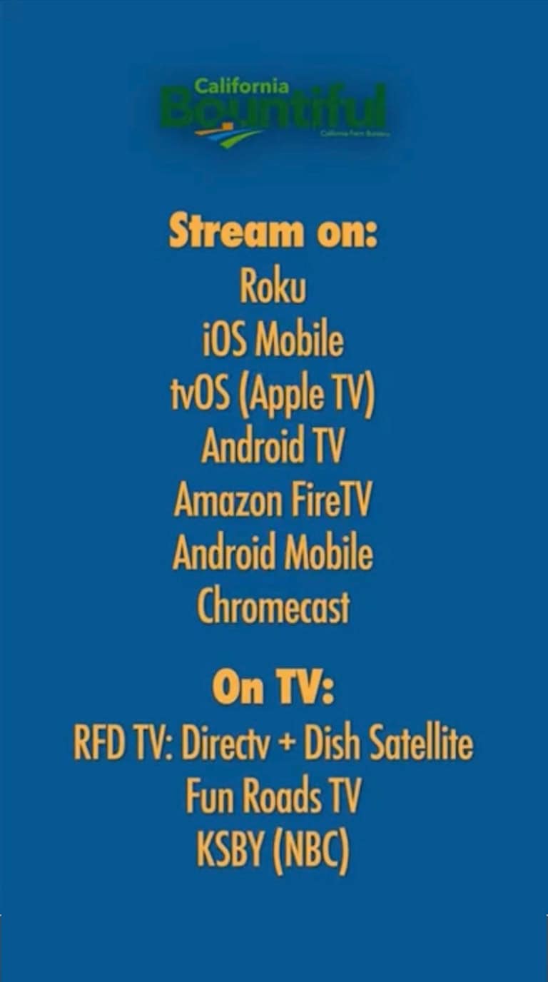 Check Out Our New Segment on California Bountiful - California Grown