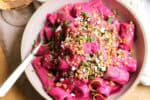 A Creamy Pink Pasta with Beets and Walnuts - California Grown